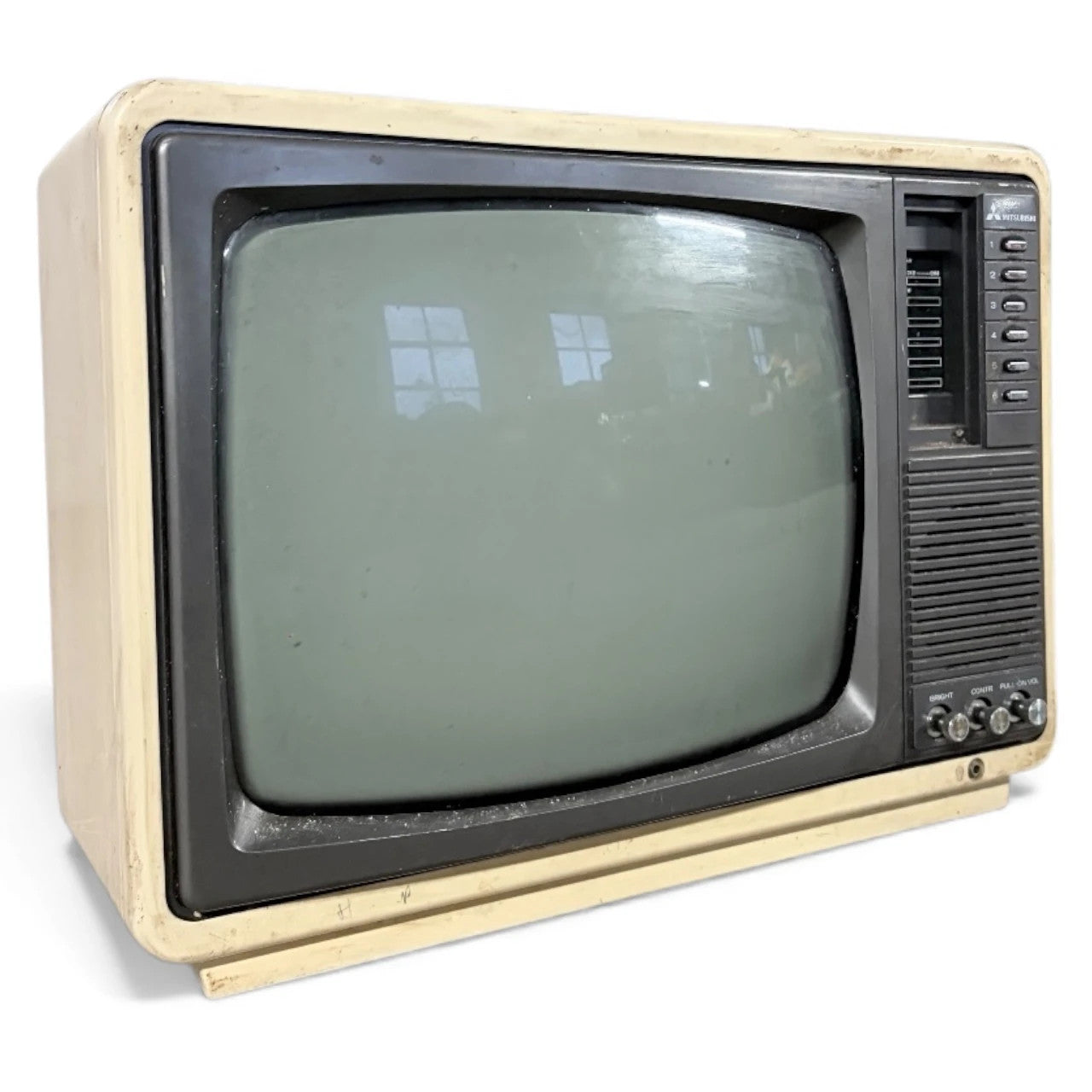 Vintage Portable Television - Classic Mitsubishi 1970s CRT TV – varius